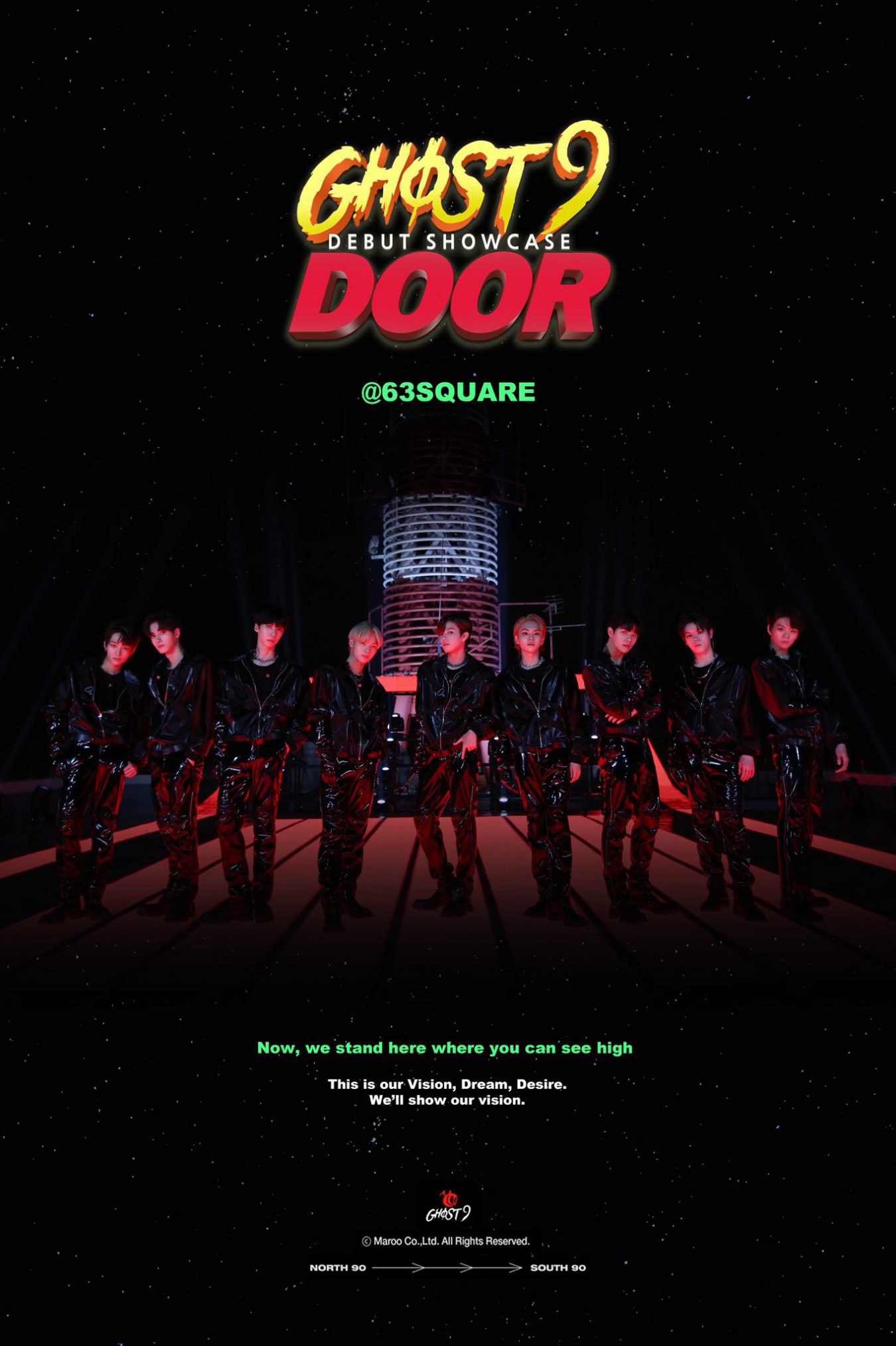 GHOST9 Becomes First Rookie Group to Hold Debut Stage Atop 63 Building ...