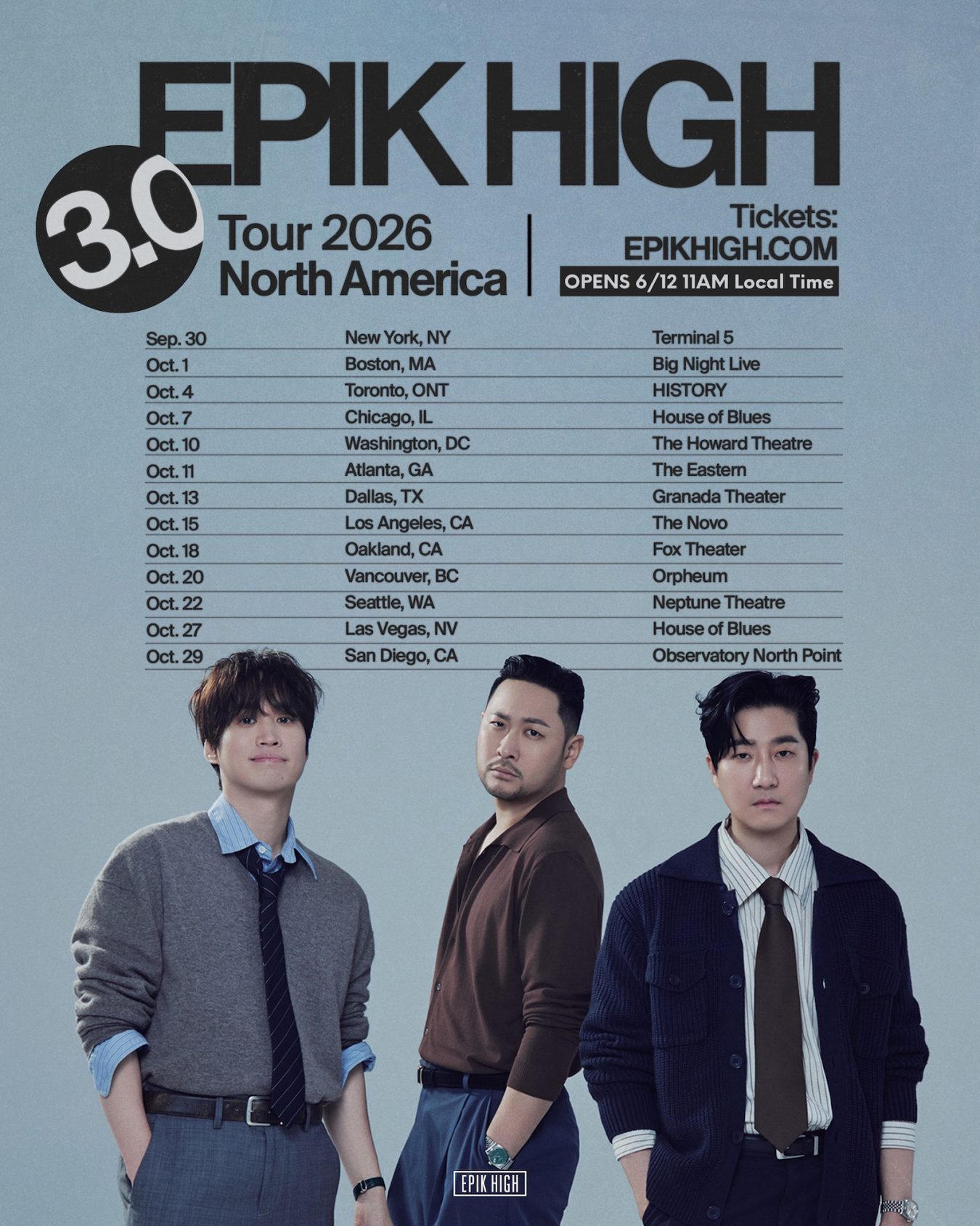 [TOUR] Epik High Returns to North America for 'Epik High 3.0' Tour - K ...